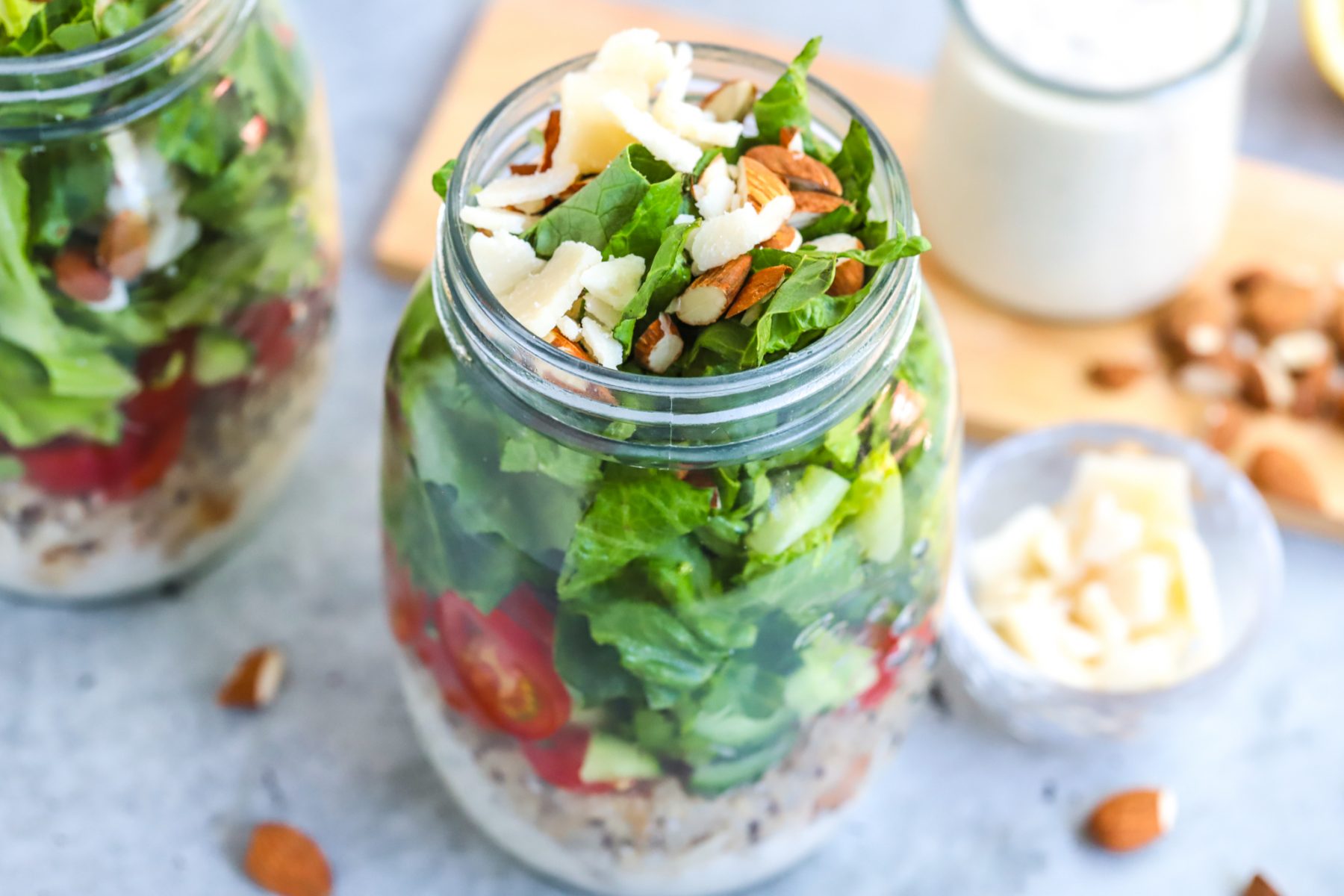 Chicken Caesar Salad Jar
